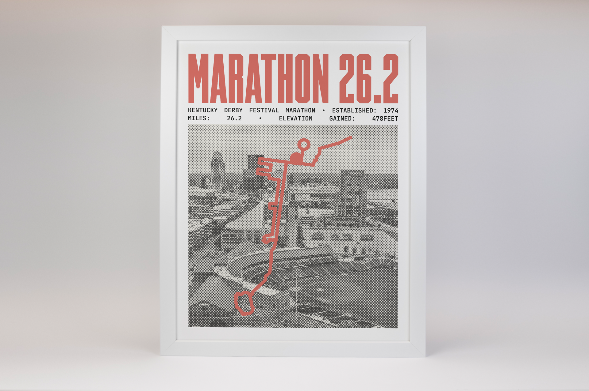 Kentucky Derby Festival Poster | Custom Marathon Course Display – Map Medal