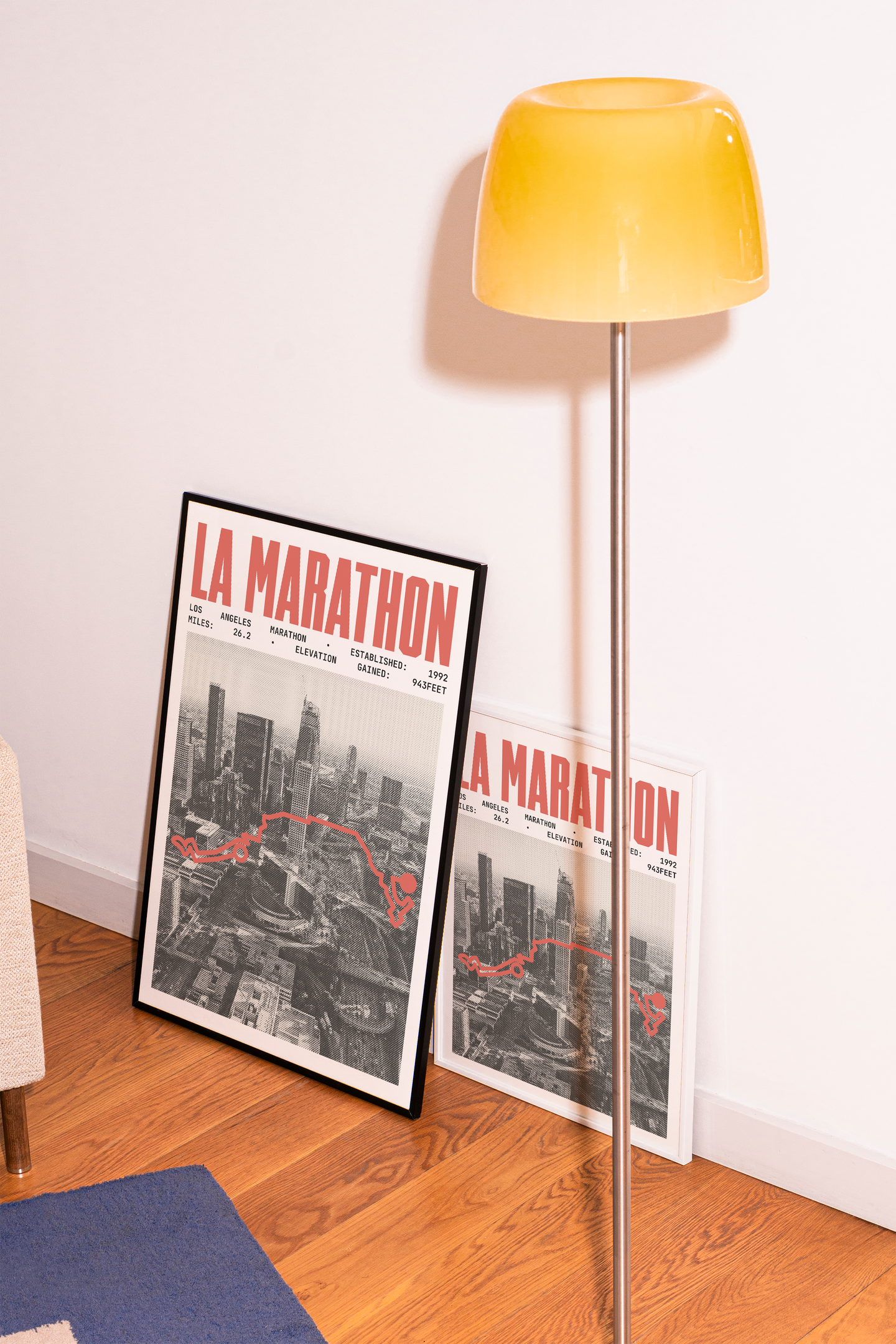 Los Angeles Marathon Poster | Custom Marathon Course Display – Map Medal